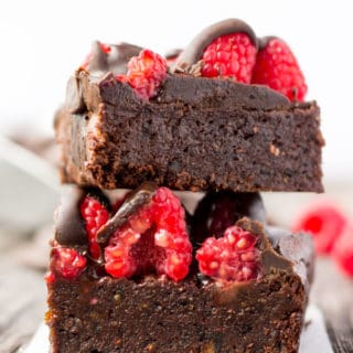 Raspberry Chocolate Brownies with Whey Powder - One Clever Chef