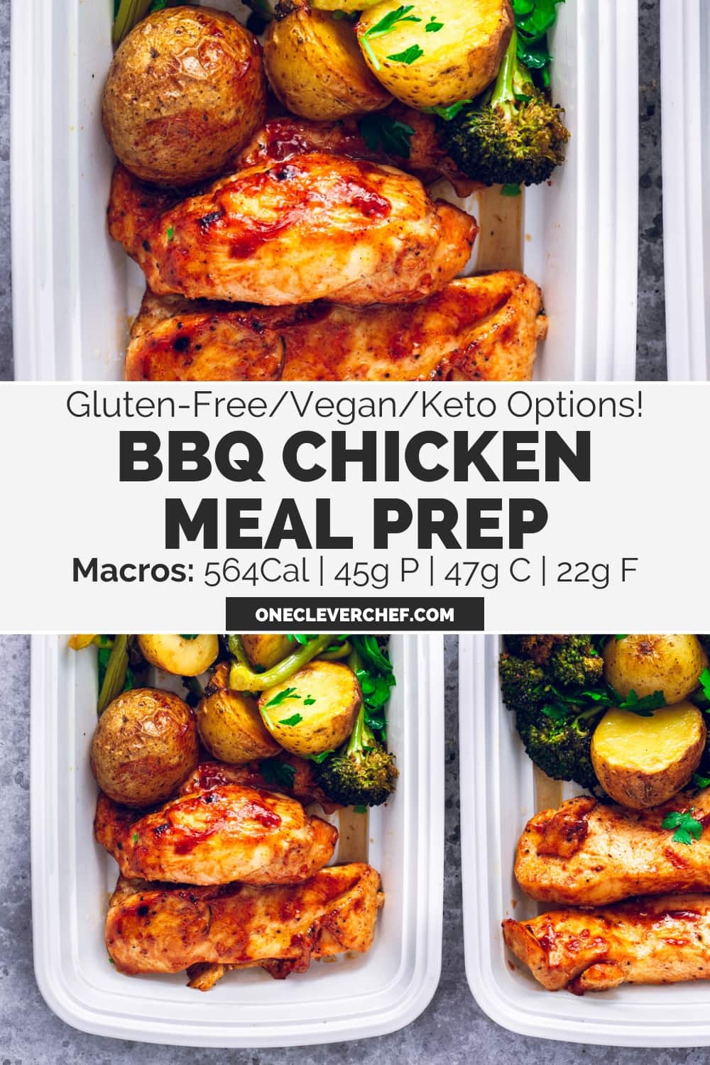 BBQ Chicken Meal Prep - One Clever Chef