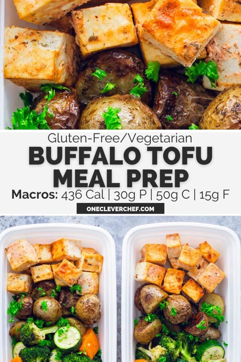 Sheet Pan Buffalo Tofu Meal Prep - One Clever Chef