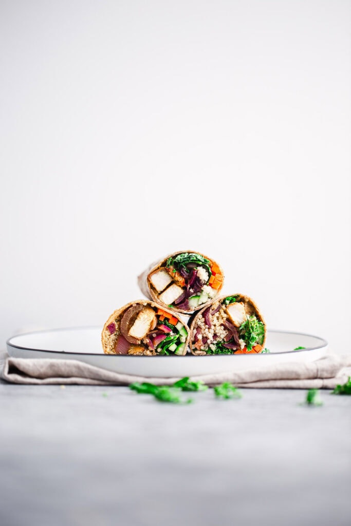 Healthy Chicken Curry Wraps - Meal Prep - One Clever Chef