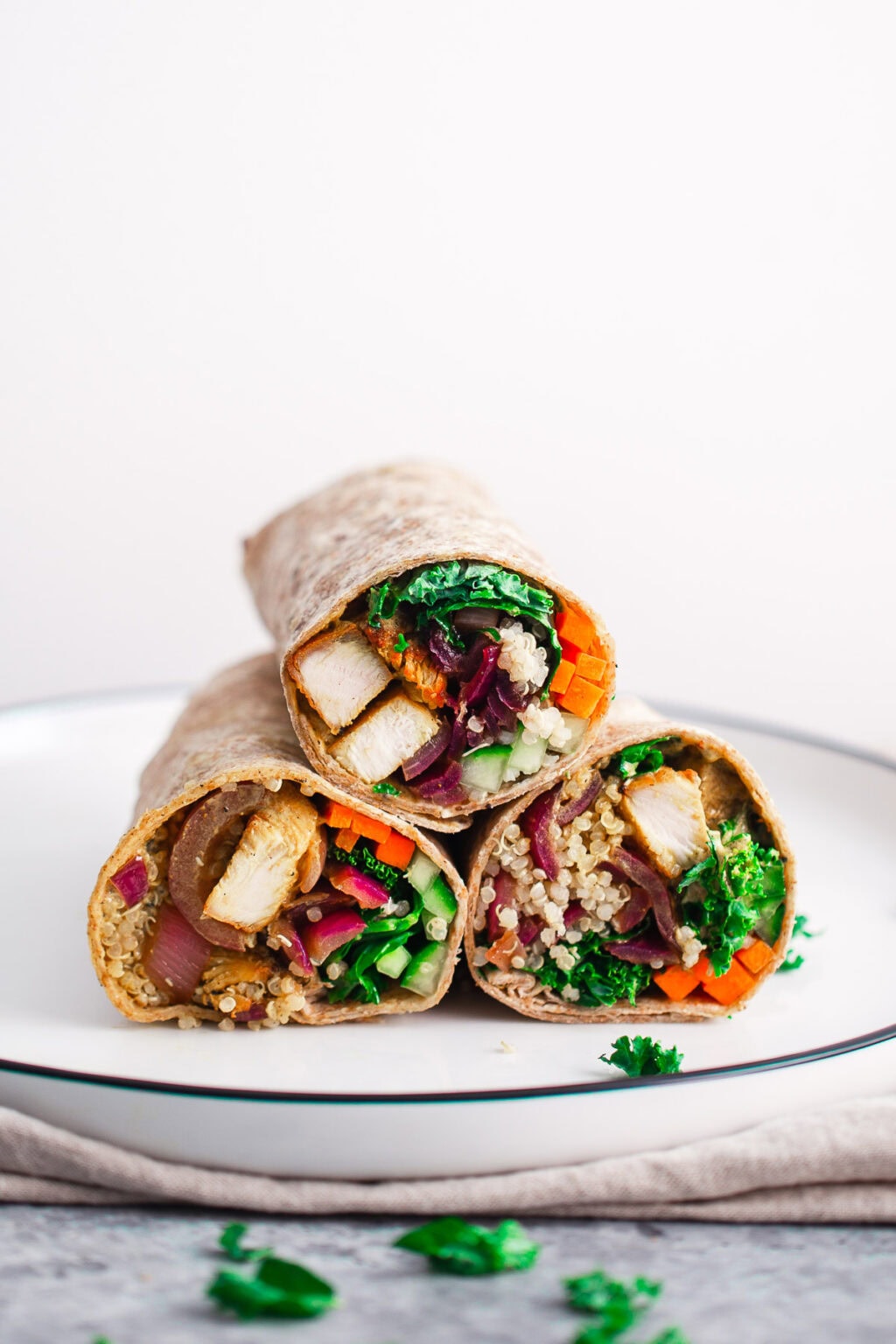 Healthy Chicken Curry Wraps - Meal Prep - One Clever Chef