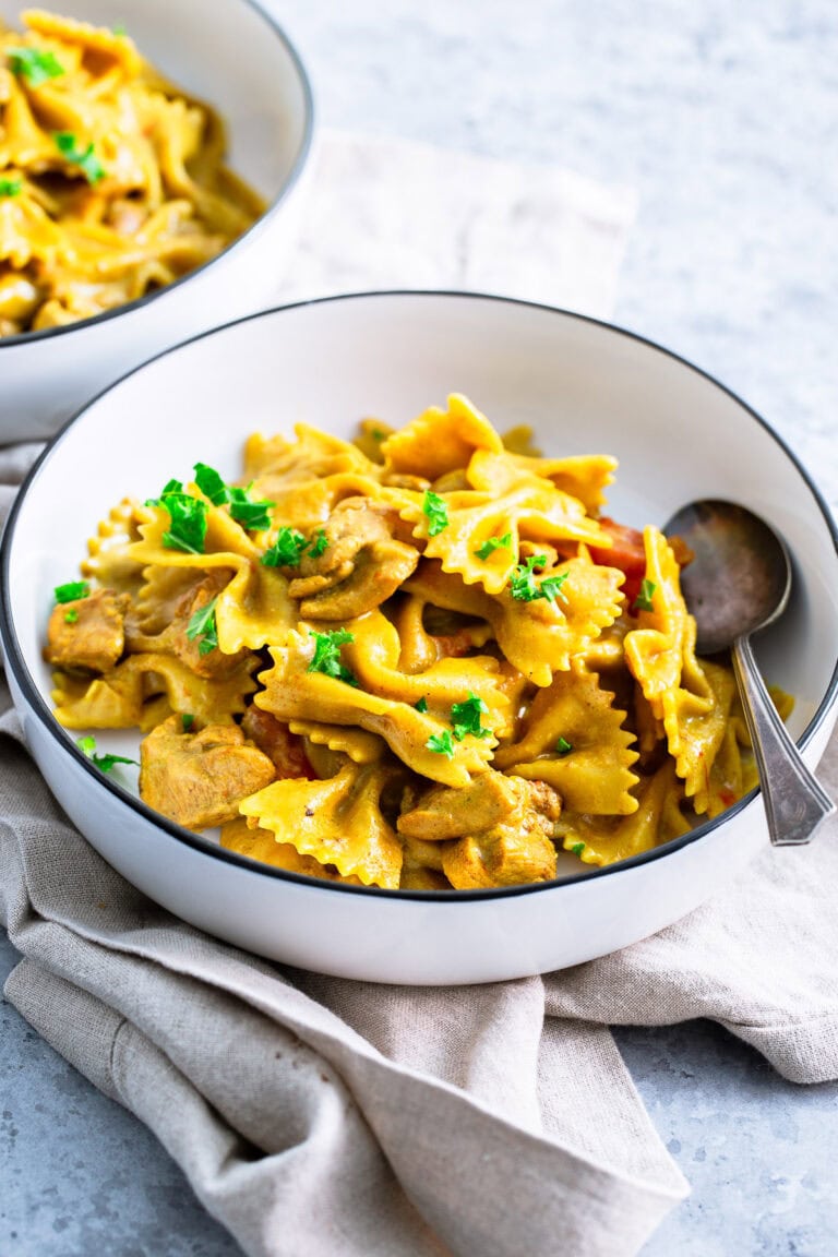 Chicken Curry Pasta - Healthy, One Pan - One Clever Chef