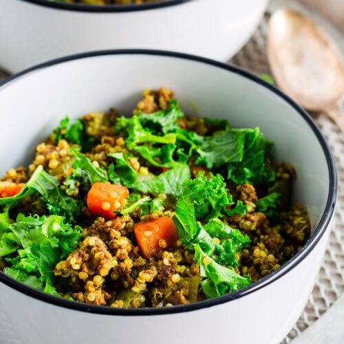 Ground Turkey Quinoa Bowls - One Clever Chef