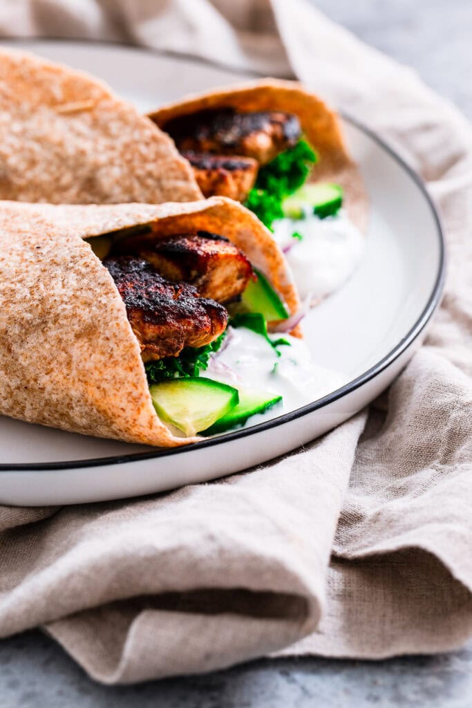 Tandoori Chicken Tikka Wraps - One Clever Chef