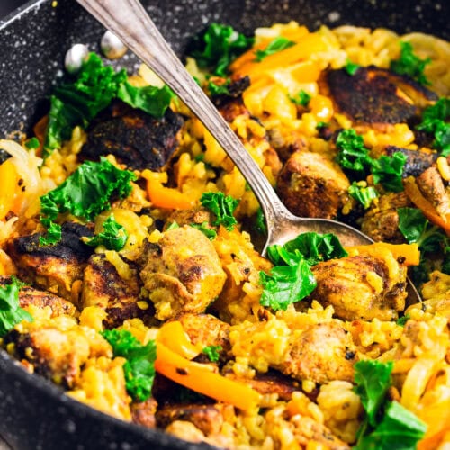 One Pan Tandoori Chicken Rice - One Clever Chef